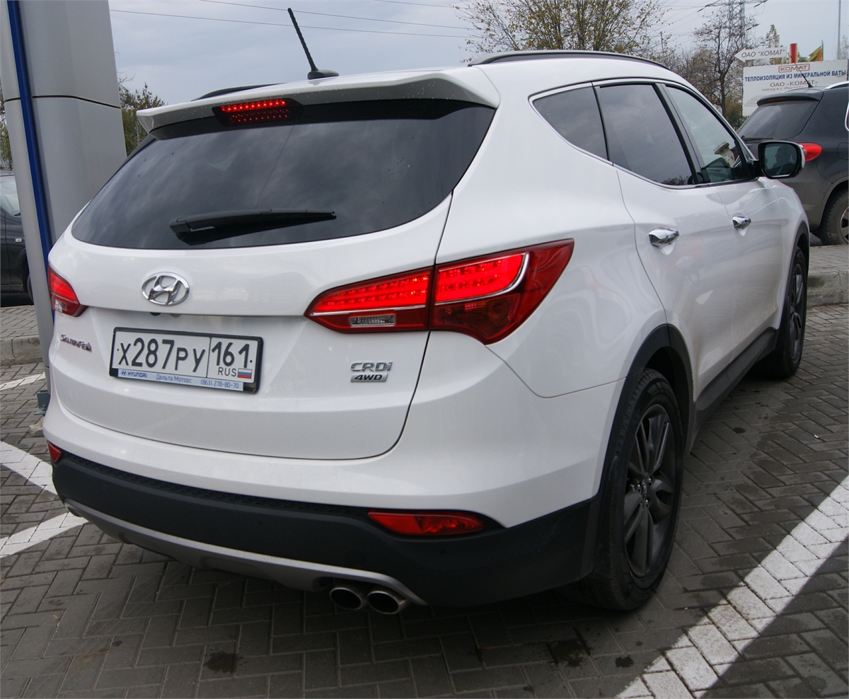 "х 287 ру 161" photos Hyundai Santa Fe. Russia