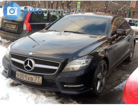 в001хв77, Mercedes-Benz CLS-Klasse (Moscow City) License plate Russia