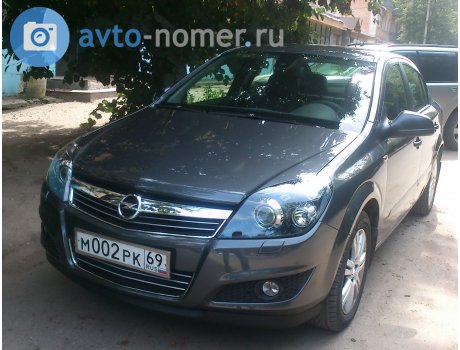 м002рк69, Opel Astra (Tver Oblast) License plate Russia