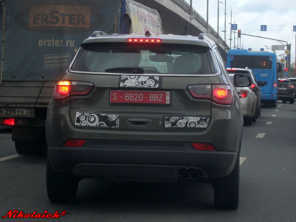 S 6620 BBZ, Jeep Compass (Dealer plates for new vehicles) License ...