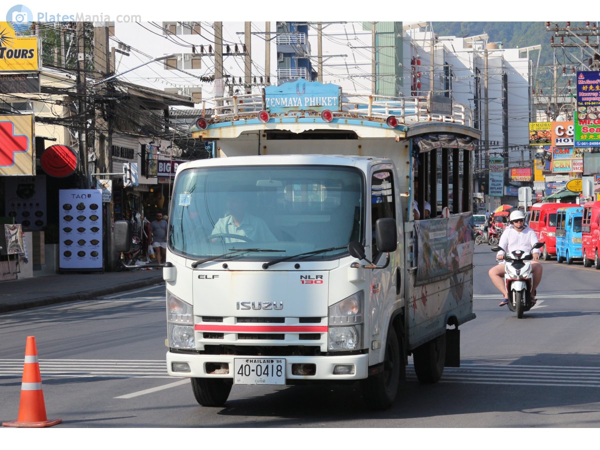 40-0418, Isuzu Elf (Phuket) License plate of Thailand