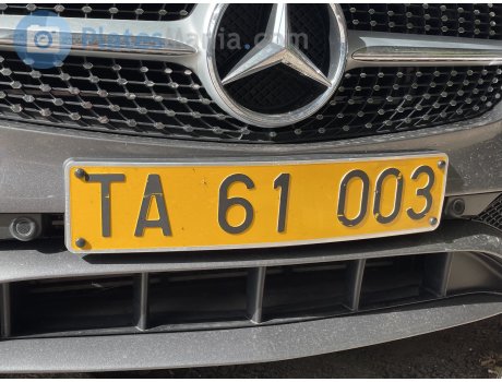 TA 61 003, Mercedes-Benz CLA-Klasse (Peru) License plates of Spain