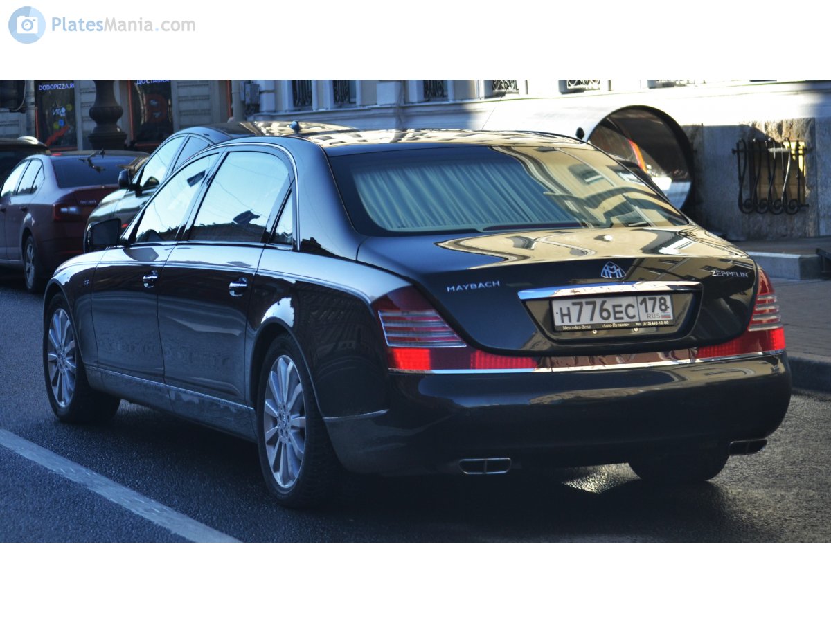 н776ес178, Maybach 62S (St. Petersburg City) License plate Russia