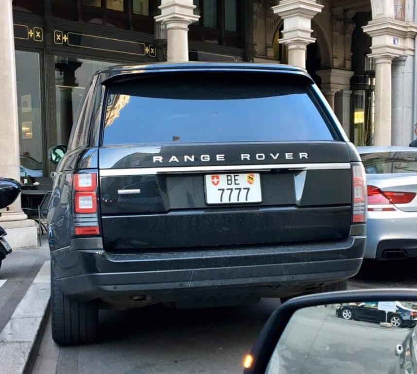 BE 7777, Aston Martin DBX (Bern) License plate of Switzerland