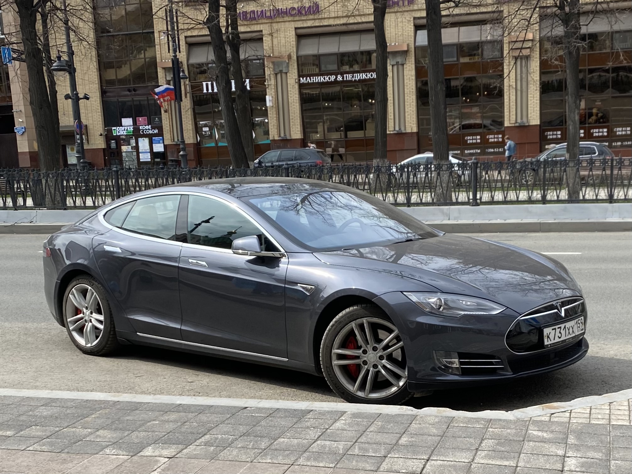 к731хх159, Tesla Model S (Perm Krai) License plate Russia